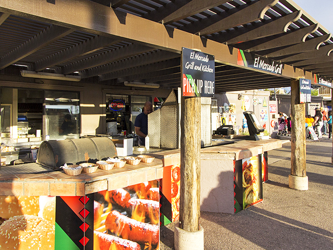Hungry yet? El Mercado Grill serves up authentic Mexican street food that keeps shoppers fueled for hours of browsing and bargaining.