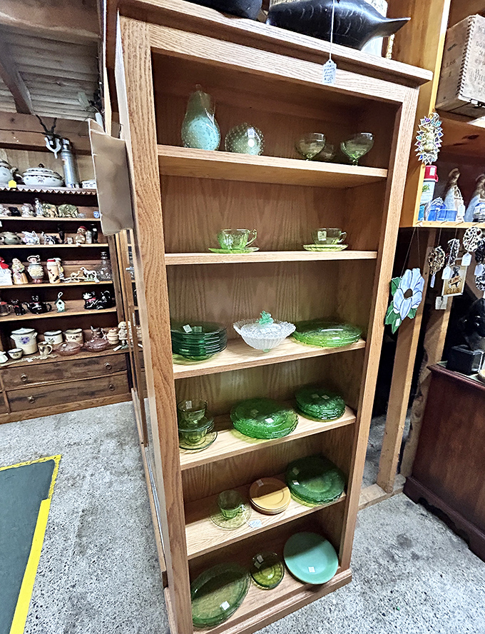 A symphony in green glass &ndash; from Depression-era plates to mid-century serving pieces, this collection glows with vintage charm.