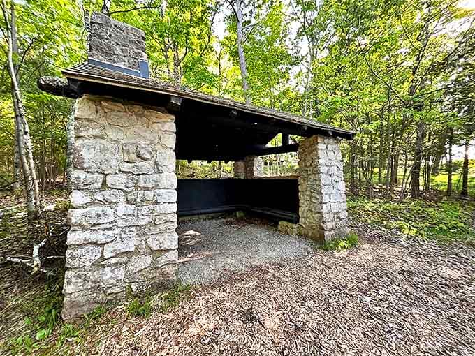 Stone shelters built by CCC workers stand as monuments to an era when things were built to last, not just to impress.