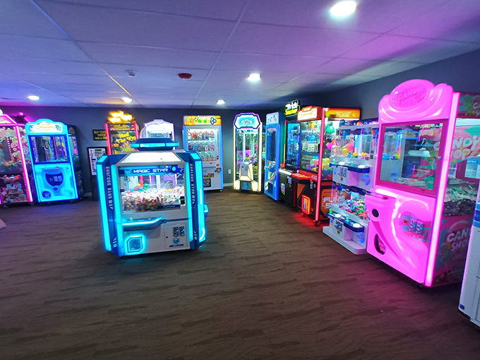 The arcade area offers a modern break from ancient history, with games that appeal to visitors of all ages.