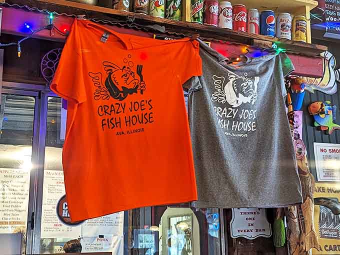 Official merchandise lets you take home a piece of the magic, though sadly the shirts don't come with actual catfish.