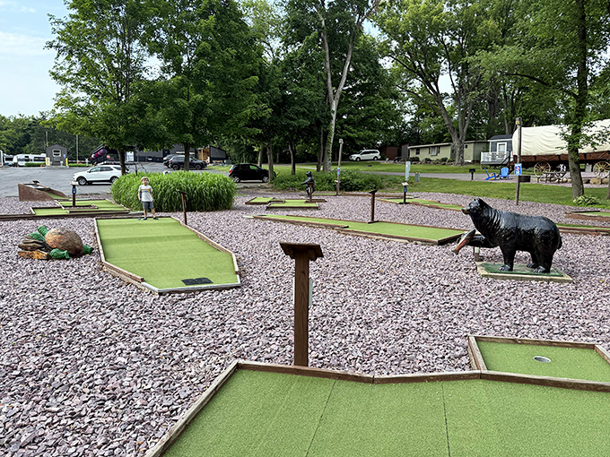 Mini-golf at Merry Mac's &ndash; where family-friendly competition reveals surprising personality traits and inevitable "that's not fair" moments.
