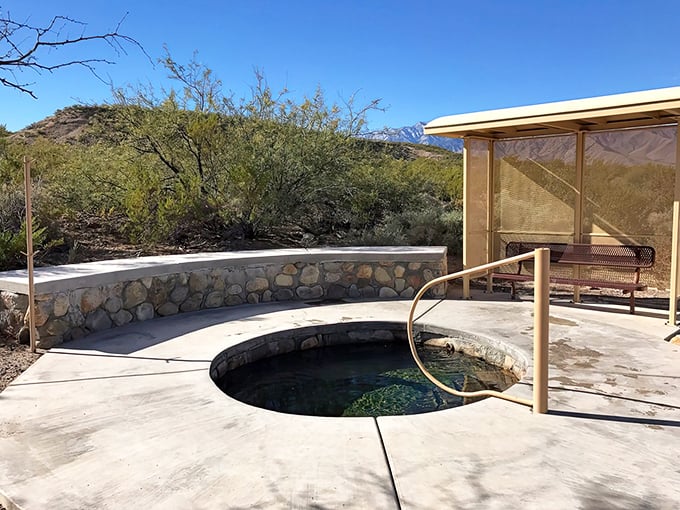 Nature's jacuzzi awaits in this perfectly formed hot spring, where 95-degree mineral waters soothe muscles while your eyes feast on desert beauty.