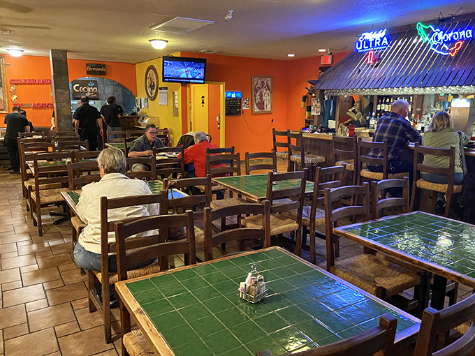 The dining room buzzes with happy conversation as patrons dig into plates of Mexican comfort food in this cozy, unpretentious space.