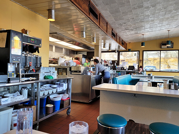 The heart of the operation – where ordinary ingredients transform into extraordinary meals through skill and genuine care.