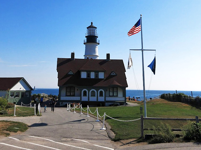On perfect sunny days like this, Portland Head Light seems to shine even without its beacon, a white exclamation point on Maine's coastline.