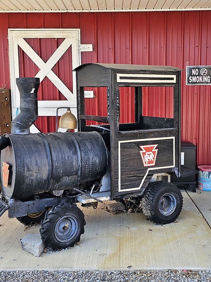 All aboard! Even our small trains are full of charm and history. Stop by and check out our unique railway items!