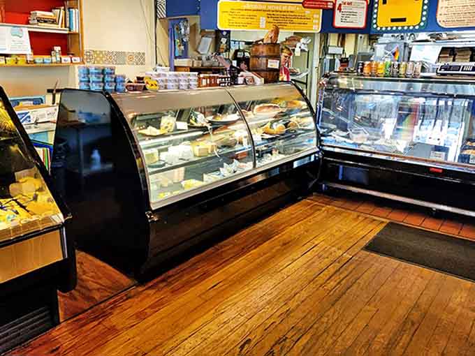 The treasure chest of deli delights! Behind glass lies a wonderland of cheeses, salads, and meats waiting to be discovered.