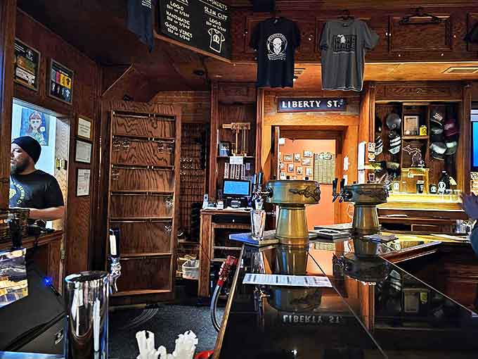 The bar serves as the heart of this community gathering spot, where knowledgeable staff guide newcomers through the menu with genuine enthusiasm.