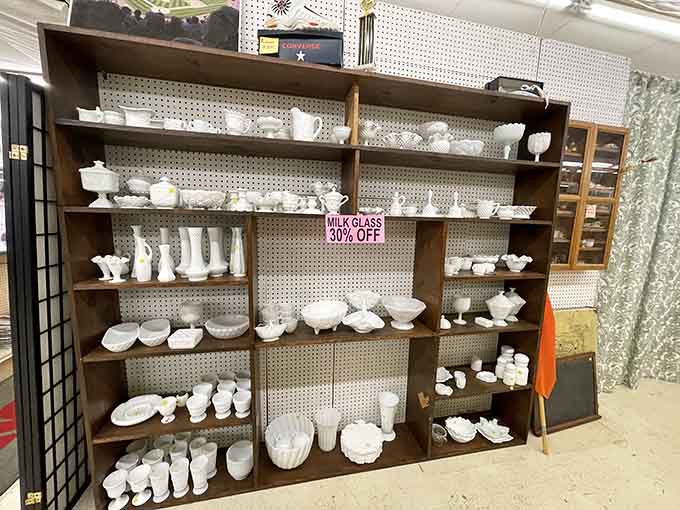 Milk glass never really goes out of style because simple elegance is eternal, and this collection proves that white dishes can be anything but boring.