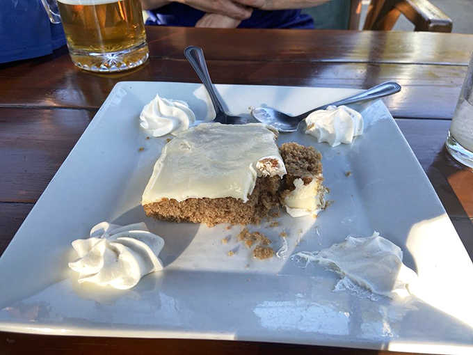 The dessert equivalent of a warm hug &ndash; moist spiced cake with cream cheese frosting that makes sharing seem like a terrible mistake.