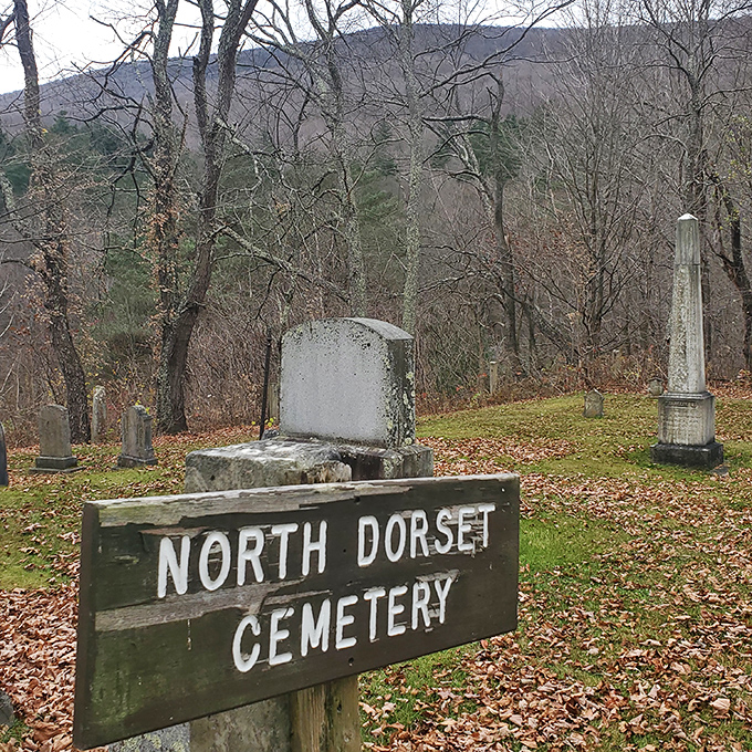 North Dorset Cemetery offers quiet reflection among Vermont's hills, where history whispers through weathered stones and rustling leaves.