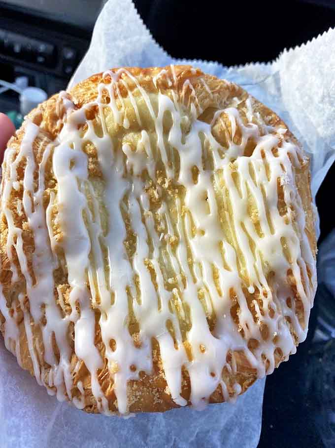 Golden, flaky perfection with rivers of vanilla-kissed cheese that makes you understand why people wait in line before sunrise.