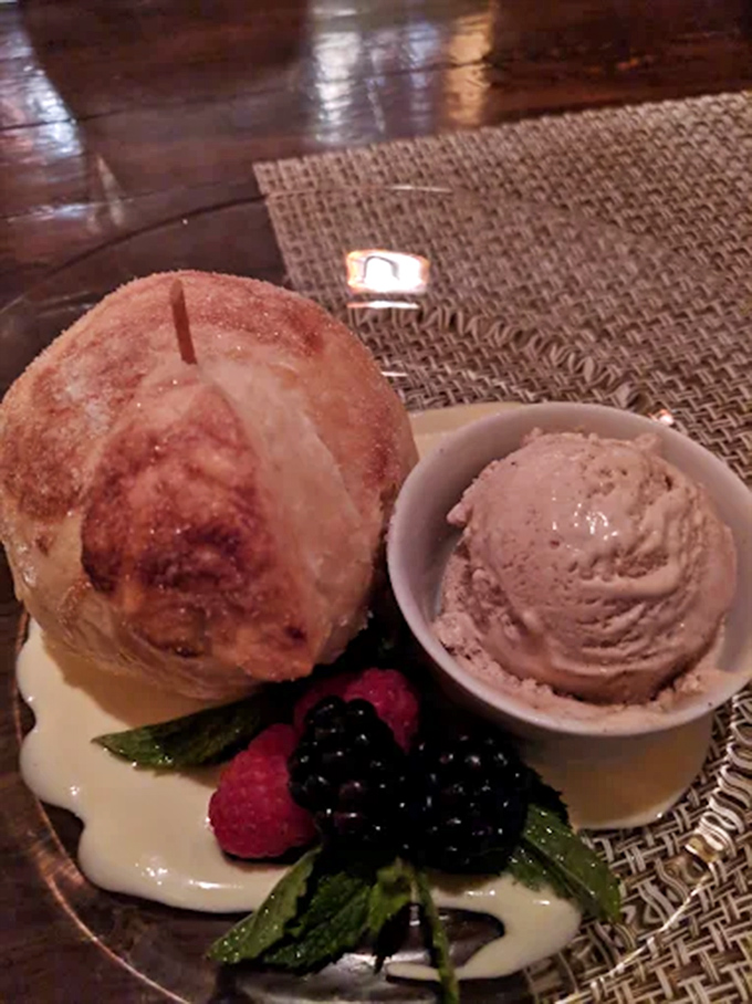 This isn't just apple pie&mdash;it's apple architecture with vanilla ice cream foundations. Comfort food with a PhD in deliciousness.