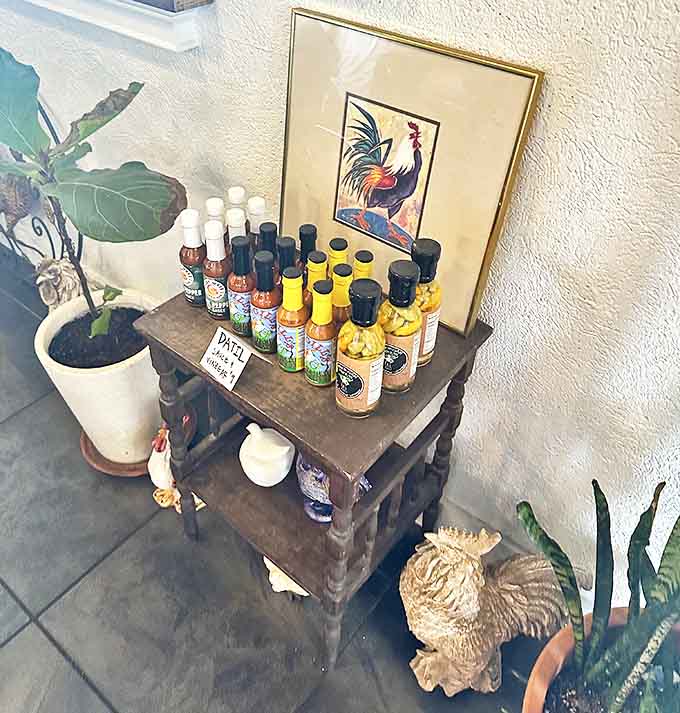 The hot sauce collection features local datil pepper varieties &ndash; St. Augustine's gift to heat-seekers with its distinctive sweet-hot flavor profile.