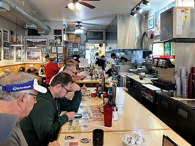 Every seat filled with purpose &ndash; some reading, some chatting, all united in the universal language of good food served without pretension or fuss.