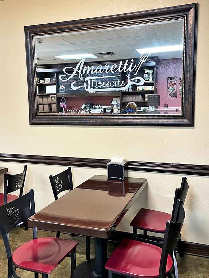 A simple stage set for the complex drama of deciding whether to share your dessert or protect it like a mother bear.