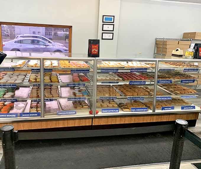 Decision paralysis in action &ndash; when "I'll just take one" becomes "better make it a dozen" after seeing the full magnificent spread.