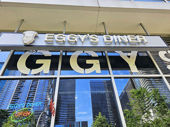 That storefront practically shouts "Come eat breakfast here!" and honestly, who could resist such a friendly invitation?