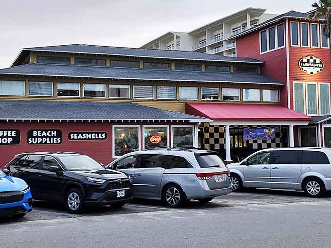 Another view of the Candymaker's distinctive exterior &ndash; a landmark on Scenic Highway 98 that's impossible to pass without stopping.