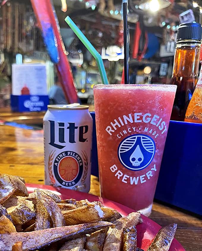 Summer in a glass &ndash; this frozen strawberry concoction offers sweet relief after a day of Ohio exploration.