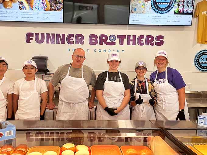 Staff: The dream team behind the dough &ndash; these smiling faces are the unsung heroes of your morning sugar rush.