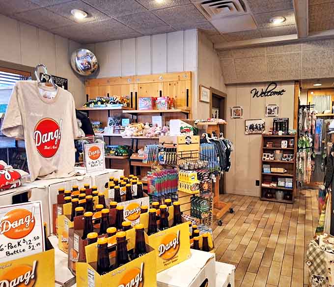 The country store section offers local treats and farm-themed souvenirs, extending the Machine Shed experience beyond just the meal.