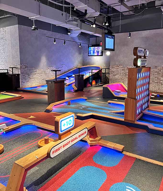 Every angle offers a new visual treat with courses designed to challenge players while dazzling them with interactive elements and vibrant colors.