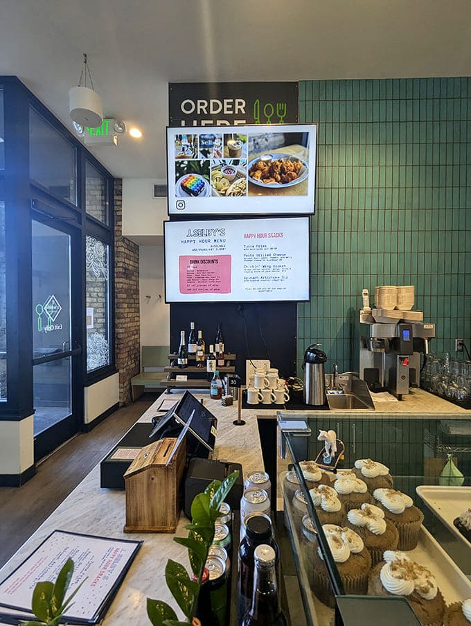 The service counter gleams with efficiency and friendliness, where staff members seem genuinely excited to help you navigate the menu.