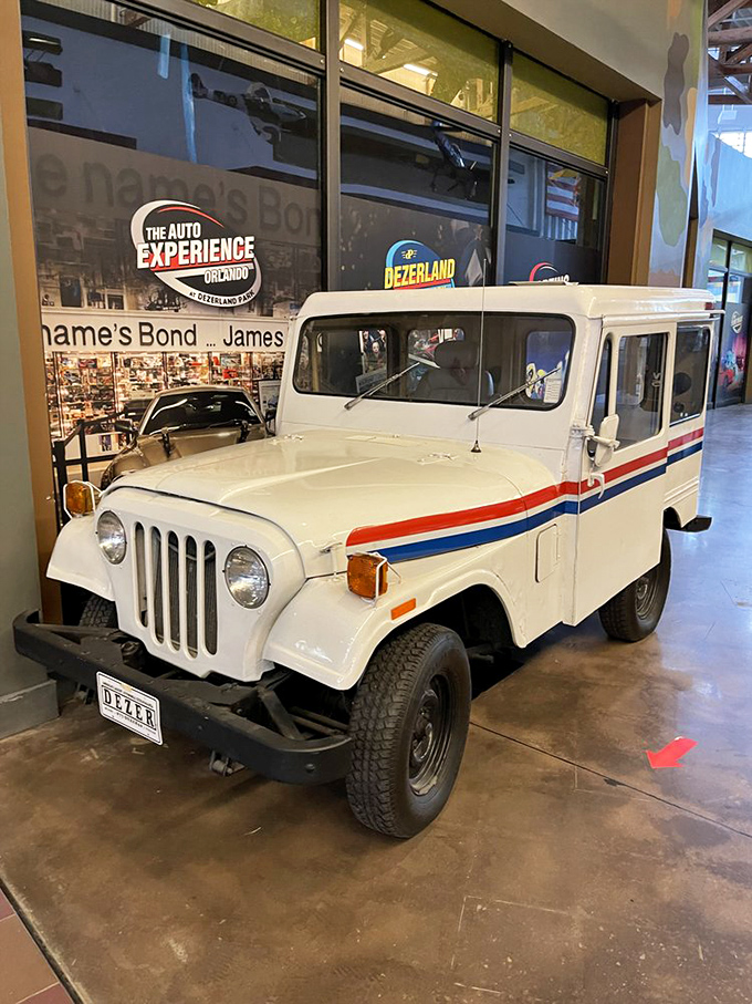 This classic postal Jeep DJ looks ready to deliver your mail—if your mail needed to arrive with vintage style.