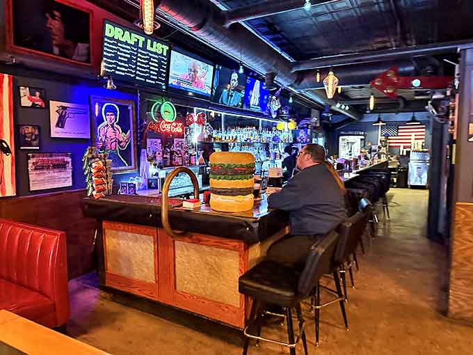 The bar offers prime viewing for both the game on TV and the arcade action, plus craft beers to fuel your competitive spirit.