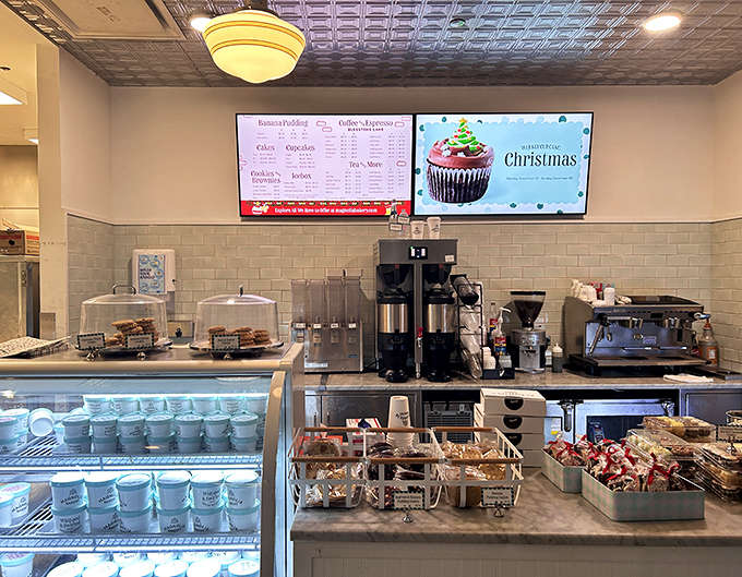 The counter displays an array of temptations that would make even the most disciplined dieter reconsider their life choices, and rightfully so.