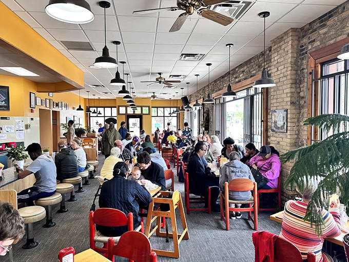 Weekend mornings bring a diverse crowd of regulars and first-timers, all united by their appreciation for authentic Colombian flavors in the heart of Minneapolis.