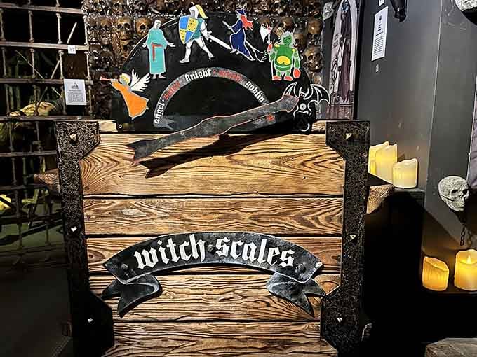 Accused witches faced these scales in trials designed to prove guilt regardless of outcome, a perfect example of medieval justice's twisted logic.