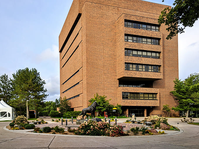 Michigan Technological University's distinctive architecture anchors Houghton's skyline, its campus bringing youthful energy to this historic mining town.