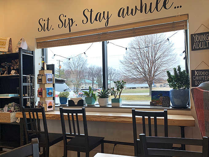 "Sit. Sip. Stay awhile..." &ndash; not just words on a wall but the entire philosophy of Middle Fork, captured in one perfect window seat.