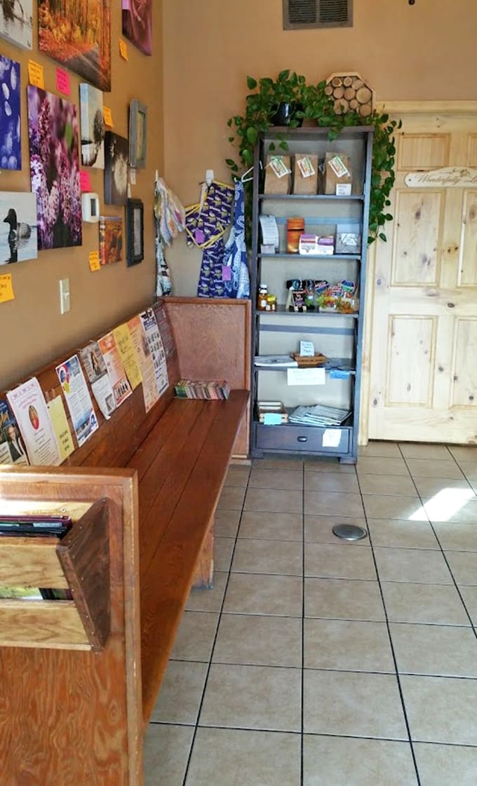 The waiting area features local information and cozy touches, making any brief delay feel less like waiting and more like anticipating something wonderful.