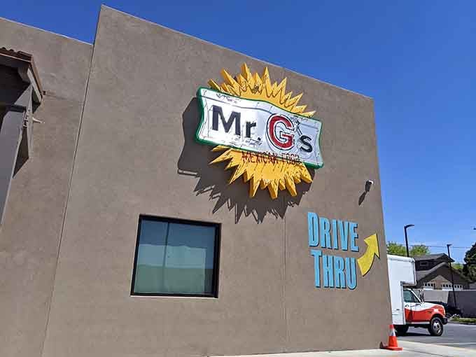 That sun logo appears throughout the restaurant like a recurring theme in a great song, reminding you that brightness and warmth are the vibe here.