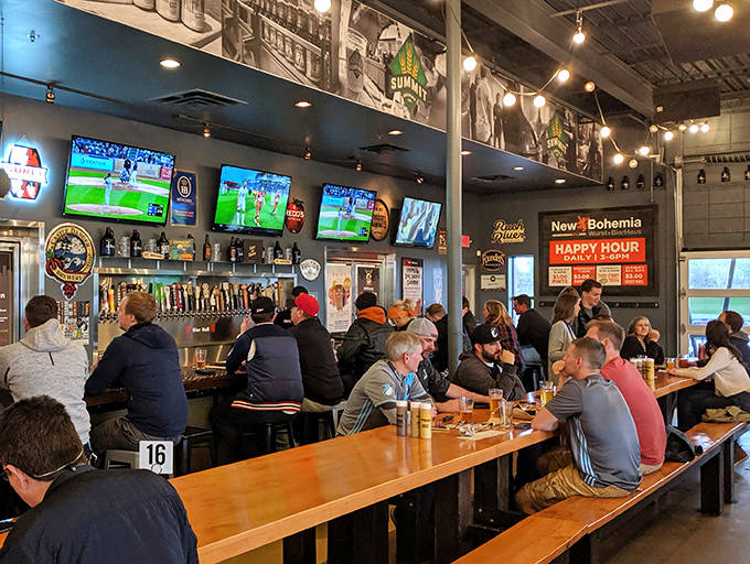 During game days, the restaurant transforms into a community living room where strangers become friends united by good food and team spirit.