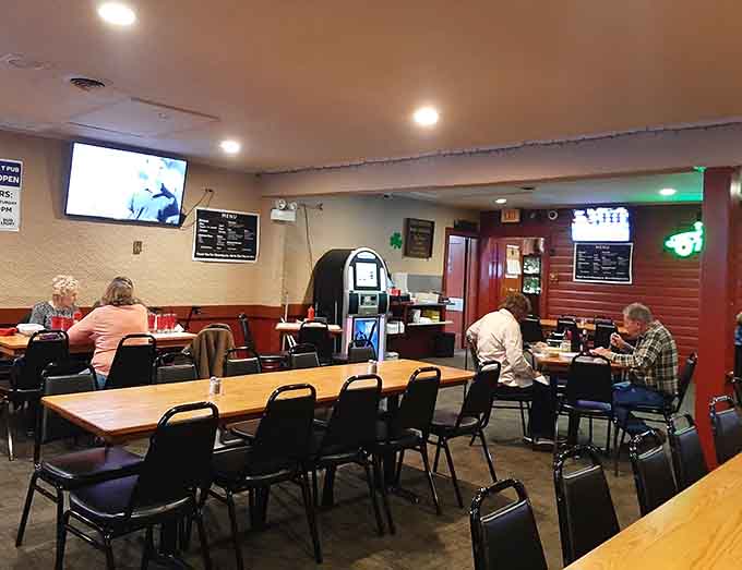 The casual atmosphere encourages lingering over meals, catching up with friends, and savoring every delicious moment.