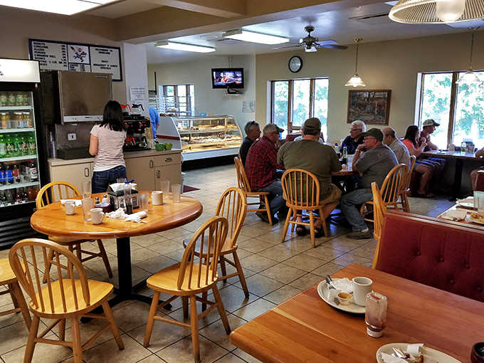 Where locals gather and visitors become regulars &ndash; the dining room buzzes with conversation and the clinking of coffee cups.