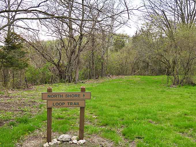 Trail guide: These wooden signposts ensure you'll find your way through Kelleys Island's natural wonders without missing any highlights.