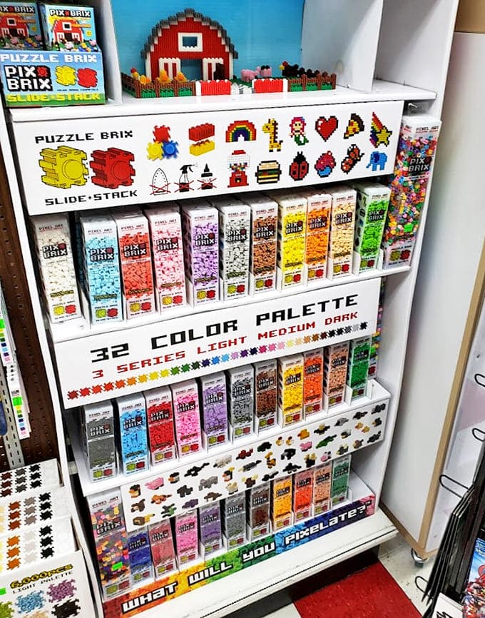 Modern creativity meets old-school building fun with these colorful Pixel Brix displays, where digital-inspired art takes physical form.