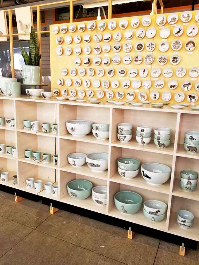 Handcrafted pottery with whimsical animal designs transforms everyday dining into something special &ndash; functional art for your table.