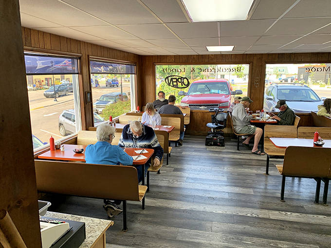 A cross-section of Grand Marais life fills these booths daily &ndash; from flannel-clad locals to curious tourists seeking authentic experiences.