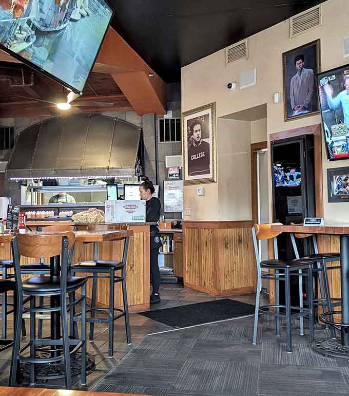 The open kitchen and counter seating let you watch the magic happen while anticipating your order's arrival.