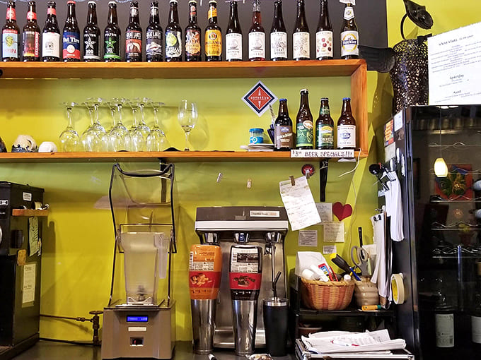 At The Local Blend, colorful bottles and cozy shelves promise good coffee, friendly chatter, and a perfect Minnesota pick-me-up.