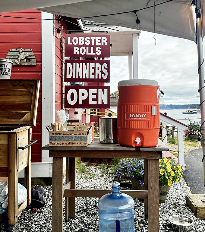 "Lobster Rolls, Dinners, OPEN" &ndash; three of the most beautiful words in the English language when you're hungry on the Maine coast.