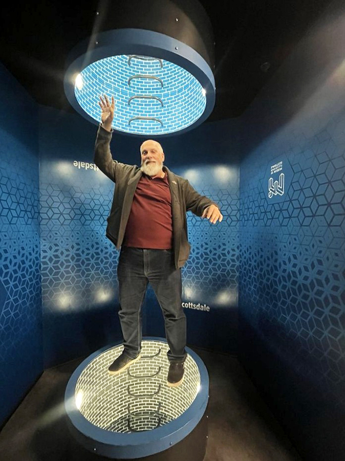 Step into the Vortex Tunnel and feel your balance betrayed as stationary floors seem to move beneath a spinning cylinder of lights.