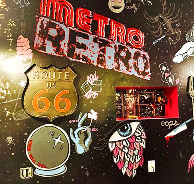 Wall art and signage transform ordinary walls into conversation pieces, proving that home decor should always have personality.